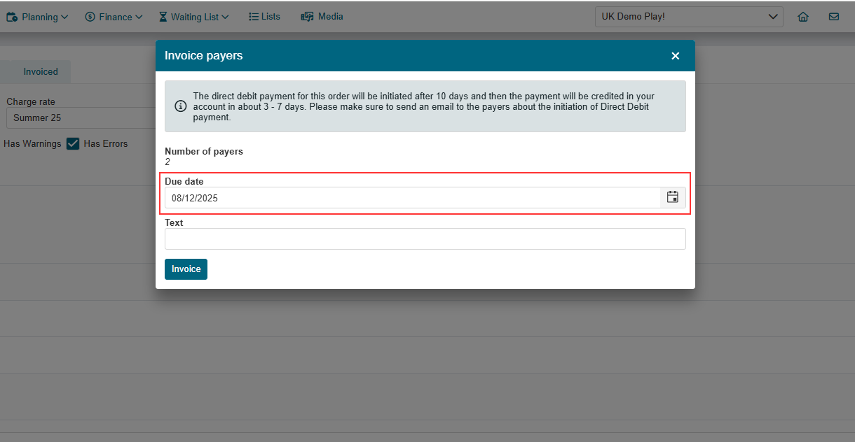 How to invoice Direct Debit batches – SpeedAdmin guides