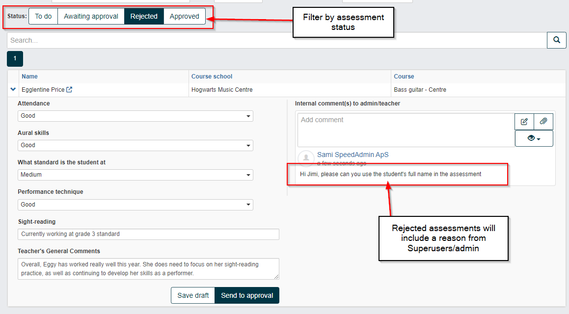 Legacy - Assessments – Completing and Approving – SpeedAdmin guides