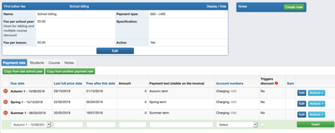 School billing – Guides